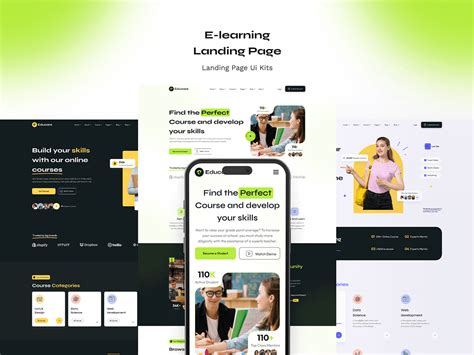 E Learning Education Website UI Design Kits Behance