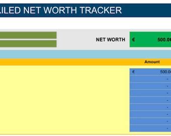 Net Worth Tracker Net Worth Template Networth Template Networth Tracker Financial Tracker