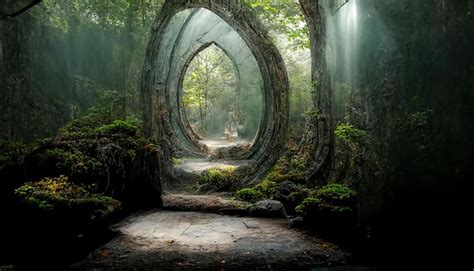 premium photo portal to the other dimension fantasy portal effect