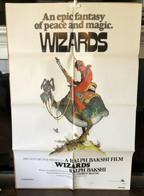 Wizards 1977 Animated 1 Sheet Ralph Bakshi Near Mint 2100437744