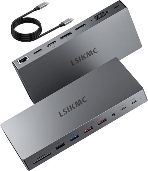 Amazon Com Docking Station USB C Docking Station In Support Dual Triple Display With