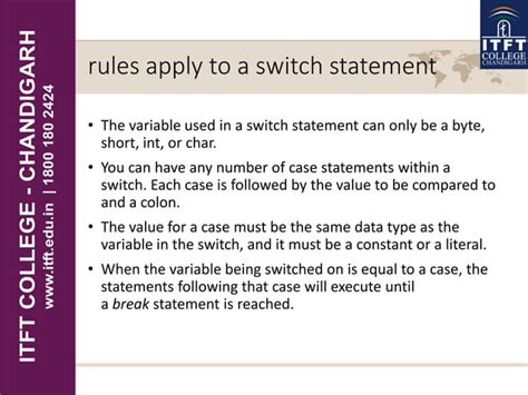 Itft Decision Making And Branching In Java Pdf Programming