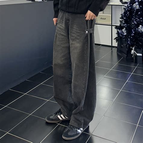 도흐 사이드스냅 벌룬 데님팬츠 2colors 위시버킷