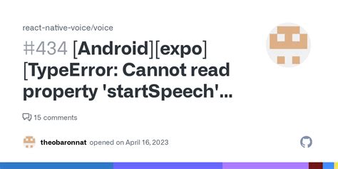 Android Expo Typeerror Cannot Read Property Startspeech Of Null
