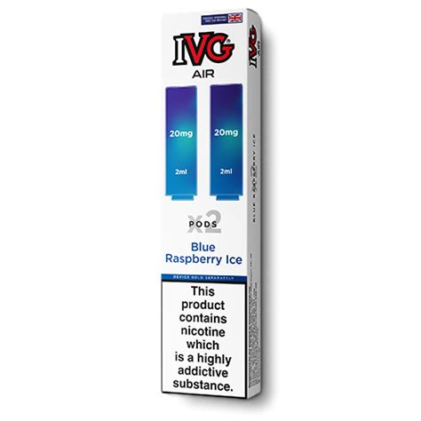 Ivg Air Blue Raspberry Ice Pods 3 For £11 Pack Of 2