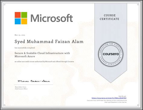 Certification Microsoftazure Cloudinfrastructure Syed Muhammad Faizan Alam