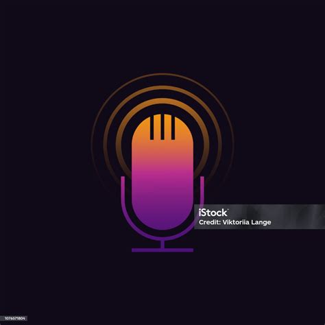 스튜디오 테이블 마이크입니다 웹캐스트 오디오 레코드 디자인입니다 라디오 마이크 아이콘입니다 Podcast의 상징 벡터 일러스트 레이 션 마이크에 대한 스톡 벡터 아트 및