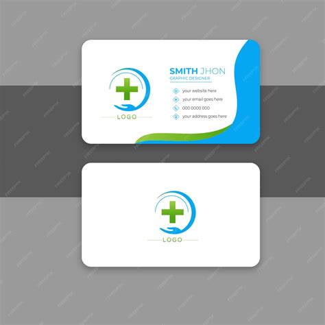 Cartões De Visita Com A Palavra Cuidados De Saúde Médicos Vetor Premium