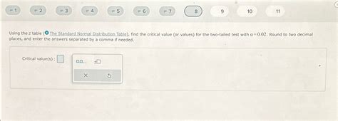 Solved Using The Z Table The Standard Normal Chegg