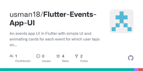 Github Usman18flutter Events App Ui An Events App Ui In Flutter
