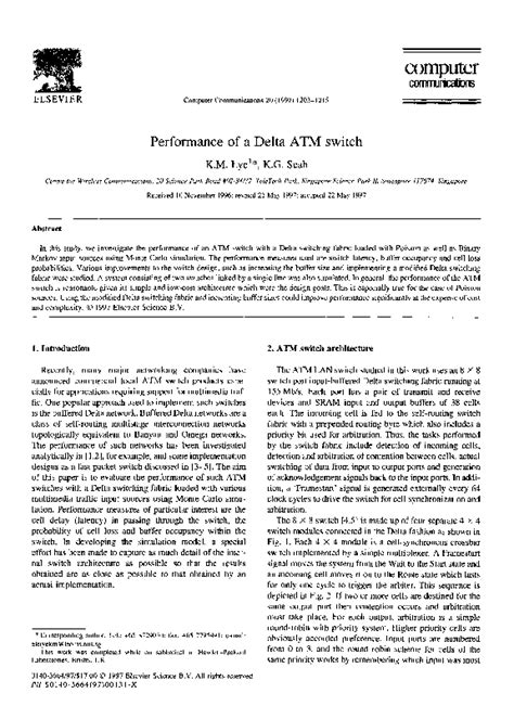 Pdf Performance Of A Delta Atm Switch
