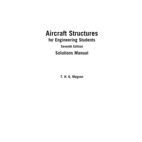 Engineering Aircraft Structures For Engineering Students Seventh Edition Th Ed