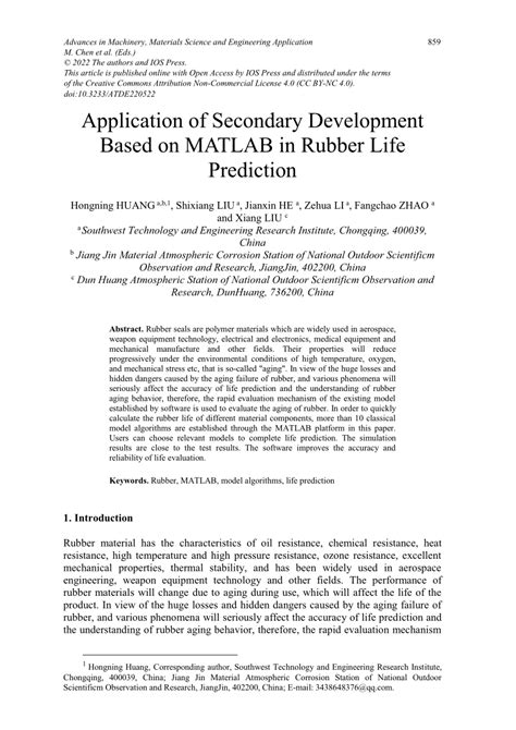 Download Pdf Application Of Secondary Development Based On Matlab In