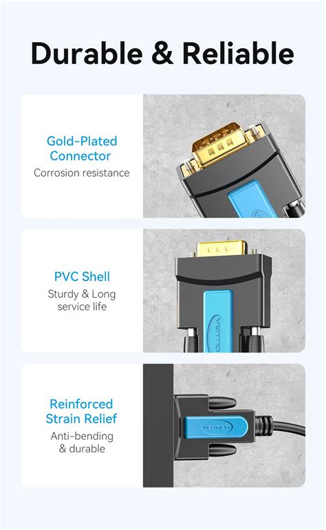 Vention Usb To Serial Rs232 Db9 Adapter Cable 2 Meter Gold Platted Connector