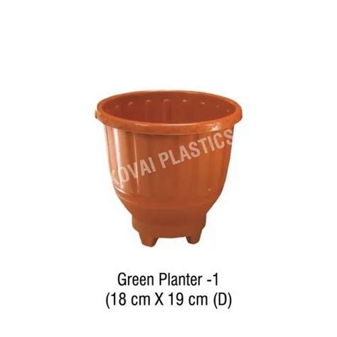 Brown Rectangular Plastic Flower Pots Size Rectangle At Rs 125 In Coimbatore
