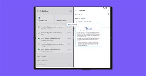 docusign esignature mobile updates improvements for large screens and more