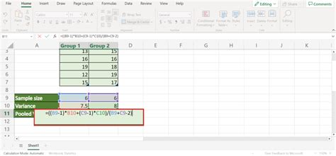 How To Calculate Pooled Variance In Excel Sheetaki
