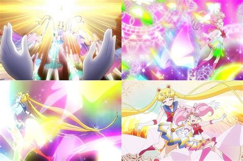 Sailor Moon And Chibi Moon Transformation Super Sailor Moon 60fps
