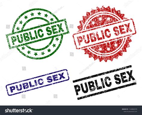 Public Sex Seal Prints Damaged Texture Stock Vector Royalty Free