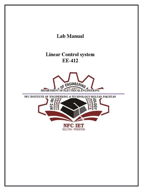 linear control system manual pdf control theory signal processing