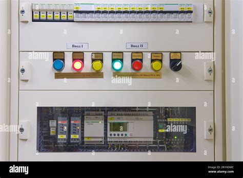 Abb Schneider Industrial Display Shows The Voltage Of The Electrical