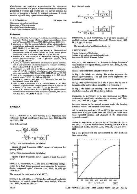 Pdf Erratum Full Wave Analysis Of Shielded Coplanar Waveguide Short End
