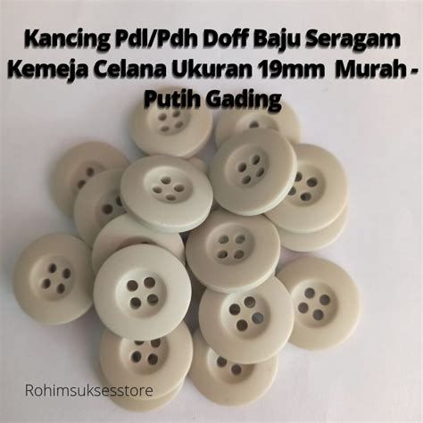 Jual Kancing Pdlpdh Doff Baju Seragam Kemeja Celana Ukuran 19mm Murah