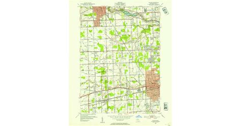 1952 Map Of Wayne Mi — High Res Pastmaps