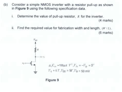 Solved B Consider A Simple Nmos Inverter With A Resistor