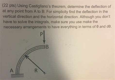 Solved 22 Pts Using Castiglianos Theorem Determine The
