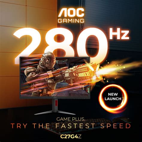 AOC 27 C27G4Z Fast VA FHD HDR10 Adaptive Sync 280Hz 0 3ms Ergonomic Curved E Sports Gaming