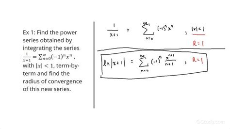 How To Find The Radius Of Convergence For A Power Series That Is Obtained By Integrating Term By