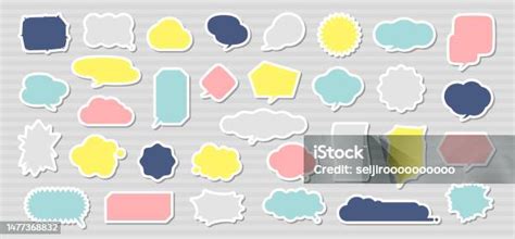 다양한 모양의 연설 거품 그래피티에 대한 스톡 벡터 아트 및 기타 이미지 그래피티 다양 대화 풍선 문자 기호 Istock