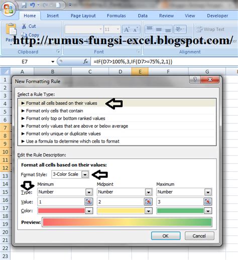Rumus Fungsi Excel Fungsi If Dengan Conditional Formatting