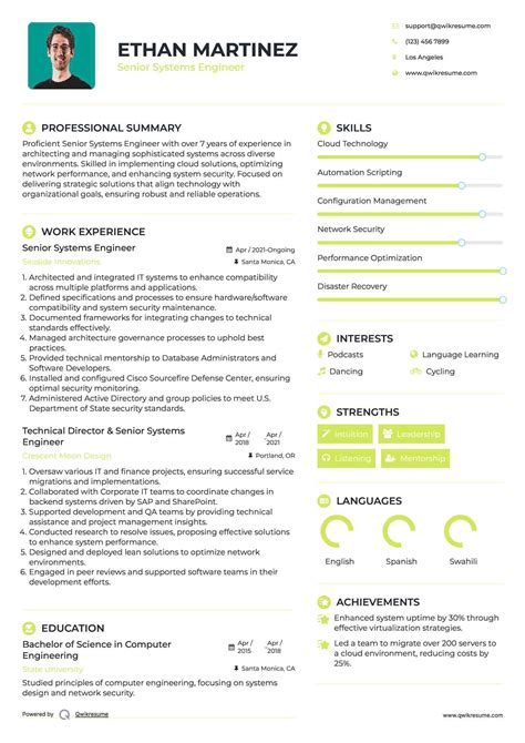 10 Senior Systems Engineer Resume Samples And Templates For 2025