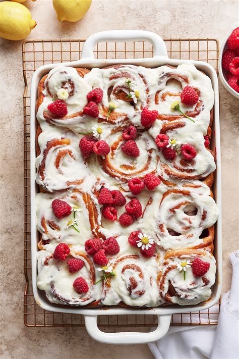 Lemon Raspberry Cinnamon Rolls Baker By Nature