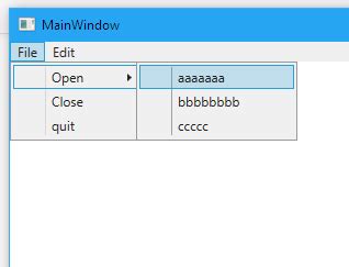C How To Properly Create A Sub Menu For A Menu Item In WPF Stack Overflow