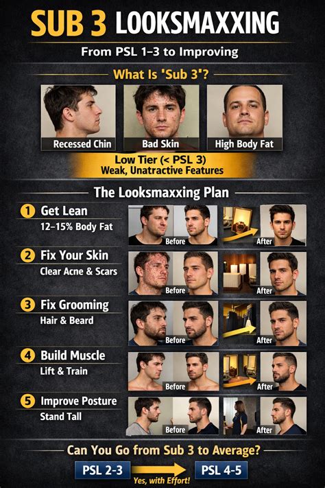 Sub 3 Looksmaxxing The Complete Guide To Improving From Psl 13