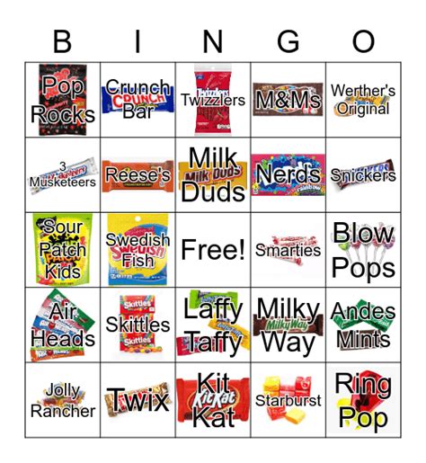 Candy Bingo Card