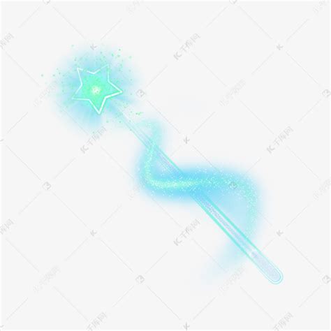 五角星旋转光效魔法棒素材图片免费下载 千库网