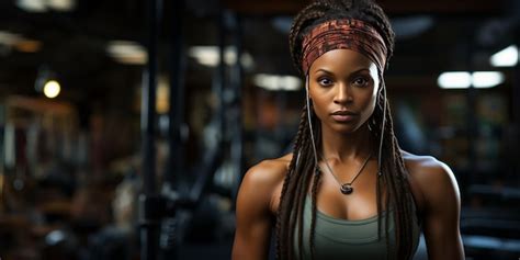 Premium Photo Girl In The Fitness Gym Generative Ai