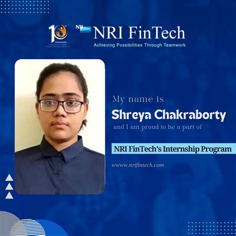 Shreya Chakraborty On Linkedin Thankyou Nrifintechindia