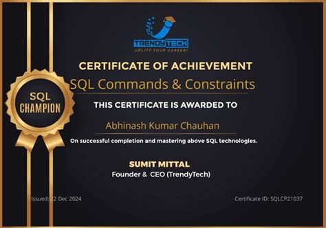 Abhinash Kumar Chauhan On Linkedin Sqlchampionprogrambysumitsir