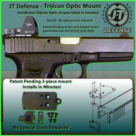 Trijicon RMR Red Dot Mount For Glock JT Defense