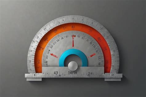 Protractor Ruler Measuring Tool 3d Vector Icon Cartoon Minimal Style Premium Ai Generated Image