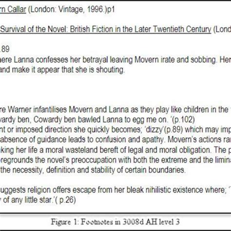 Shows Footnotes In A Humanities Assignment Download Scientific Diagram