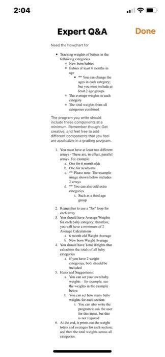 Solved 2 04 Expert Q A Tracking Weights Of The Following Chegg