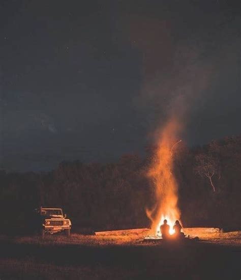 Apocalypse Camp Aesthetic Warm Campfire Night Vibes Brokeback
