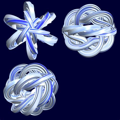 3 knot tori 3個の結び目 a 6 center hole size of a torus… flickr