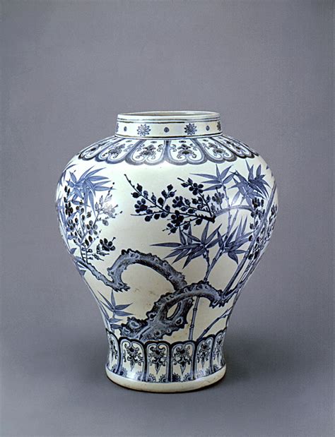 대한민국 국보 제219호 청화백자매죽문항아리 靑華白磁梅竹文立壺 네이버 블로그